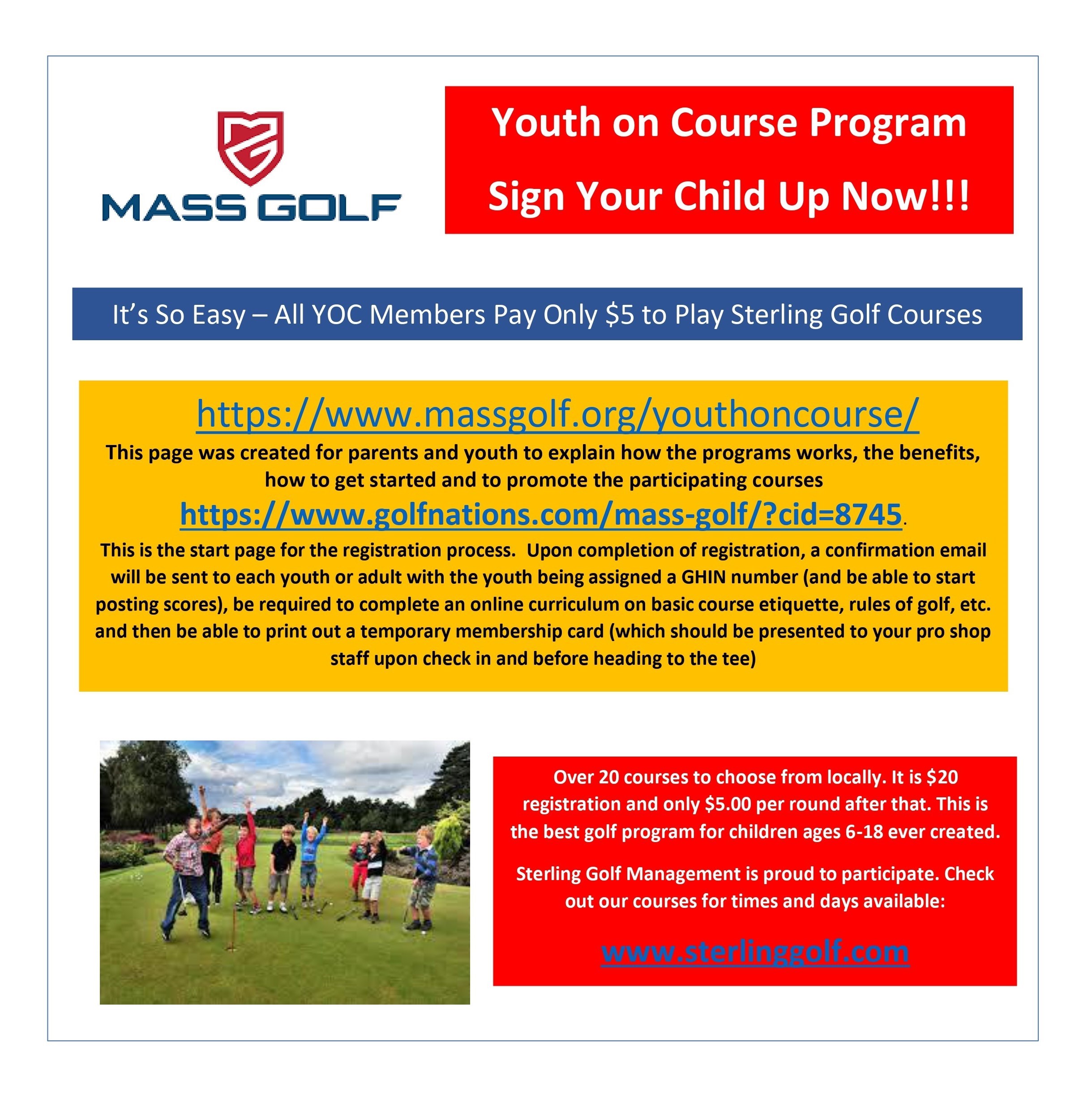 Youth on Course - Rockland Golf Course